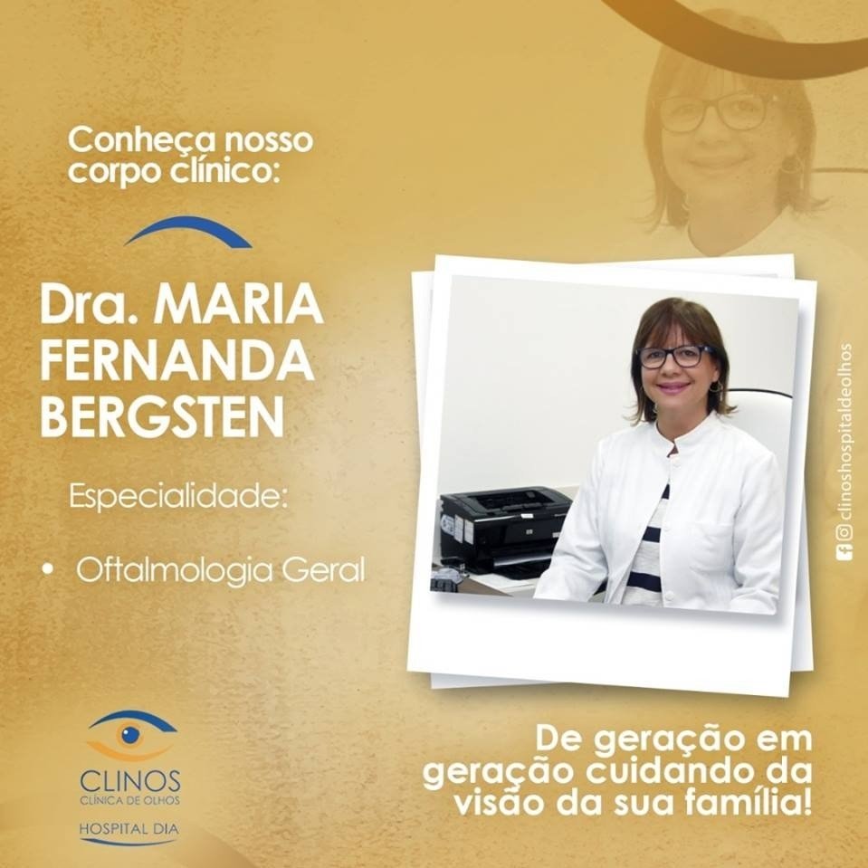 Dra Maria Fernanda espera por você aqu na Clinos!
